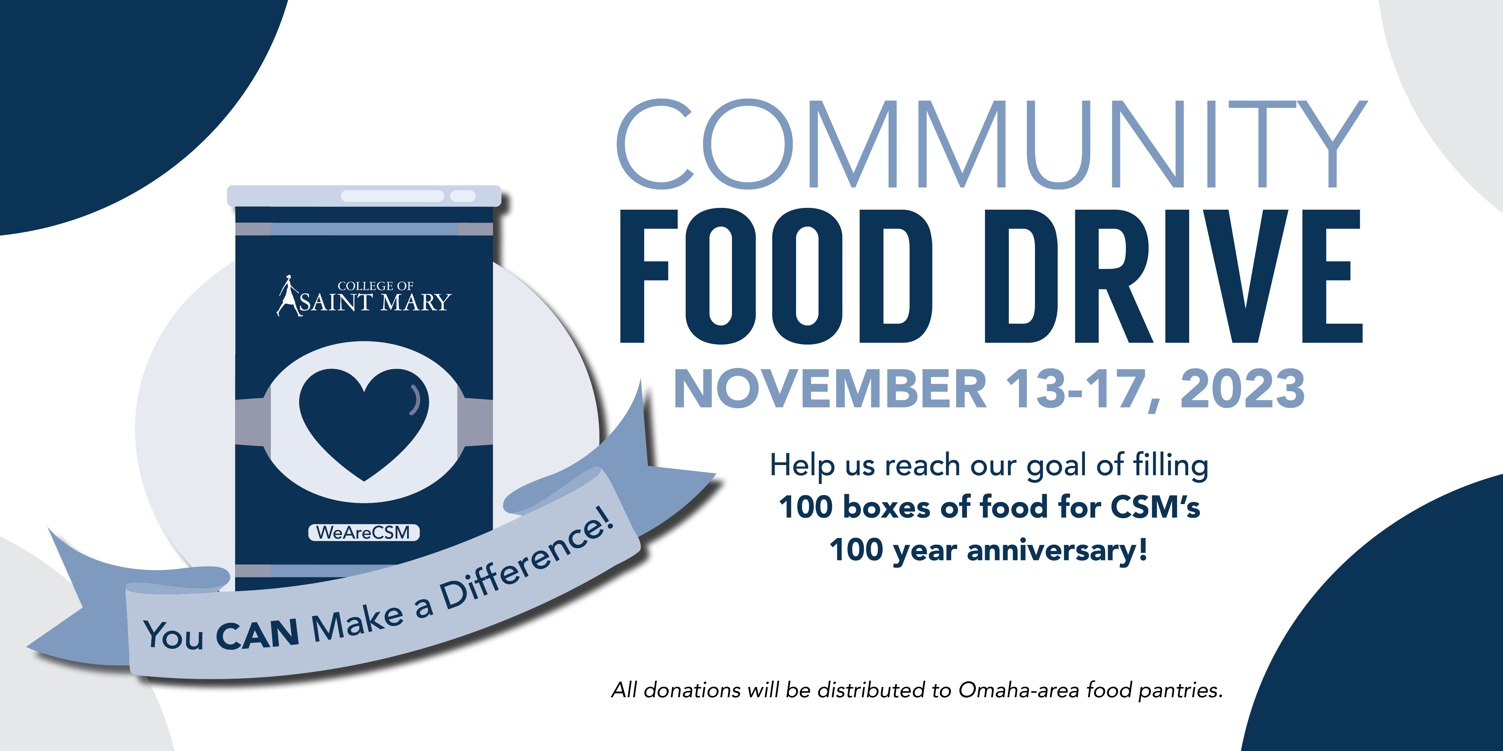 College of Saint Mary to Host Community Food Drive | College of Saint Mary