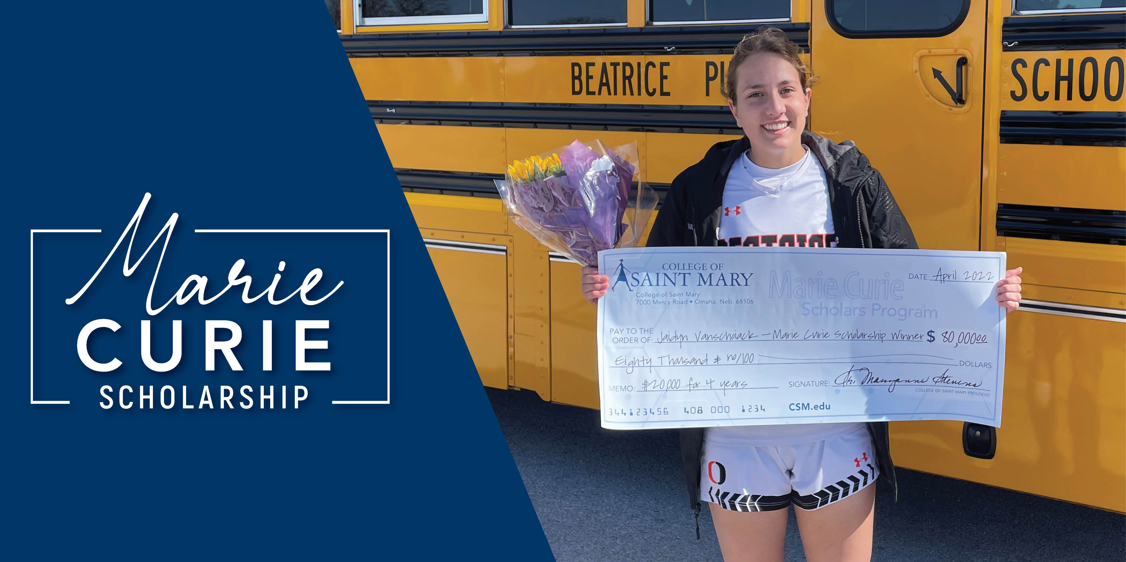 Beatrice student awarded College of Saint Mary $80,000 Marie Curie ...