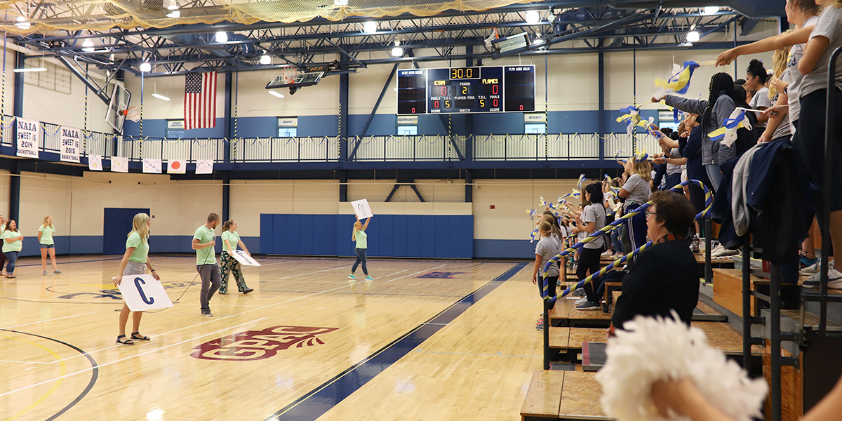 Flames launch new year with pep rally | College of Saint Mary